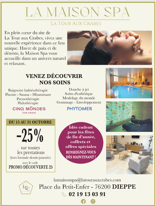Offre spéciale Spa à Dieppe | La Tour Aux Crabes